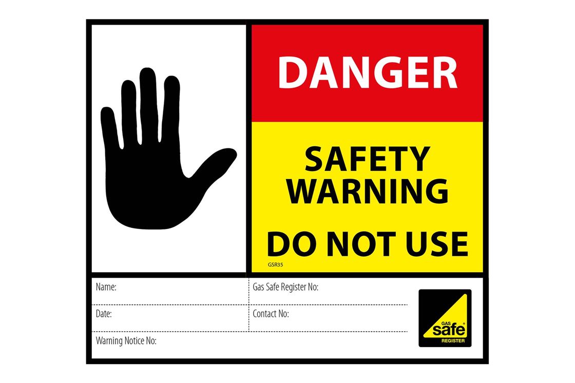 Gas Safety Shop: Danger Safety Warning Do Not Use Labels or Tags (with ...